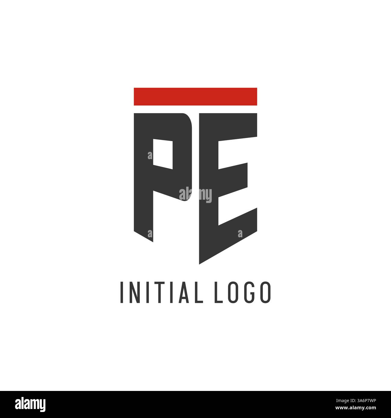 PE initial esport logo with simple shield design style vector graphic Stock Vector Image & Art ...
