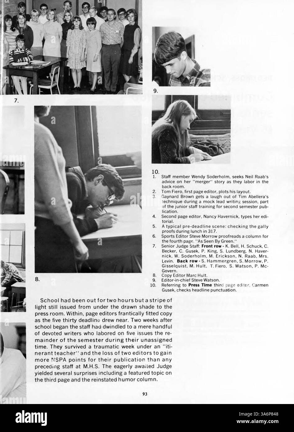 The 1968 'Cardinal' yearbook documents Marshall High School's academic year 1967-1968 ...