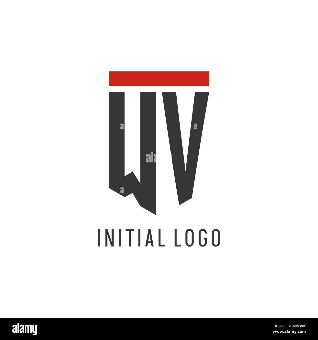 WV initial esport logo with simple shield design style vector graphic Stock Vector Image & Art ...