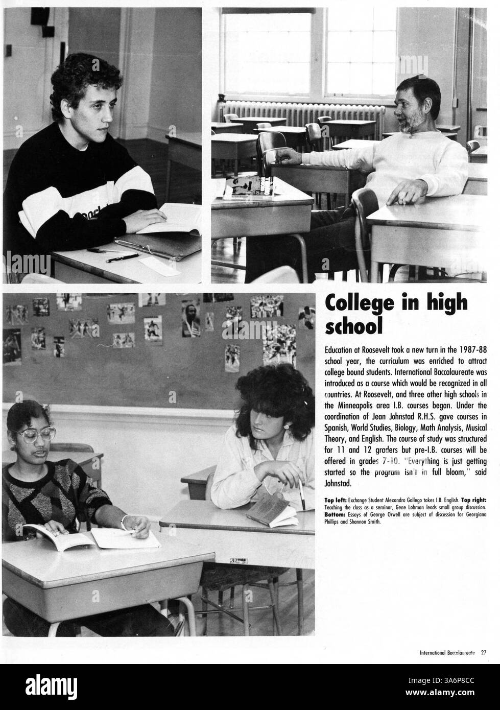 The 1988 Sagamore yearbook from Roosevelt High School commemorates the ...