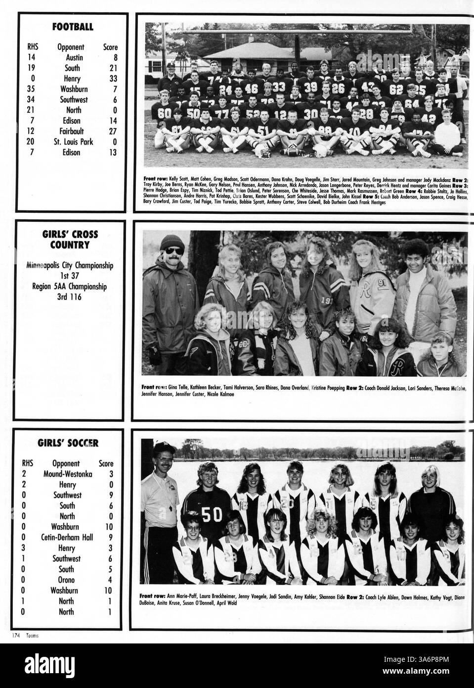 The 1988 Sagamore yearbook from Roosevelt High School records the 1987 ...