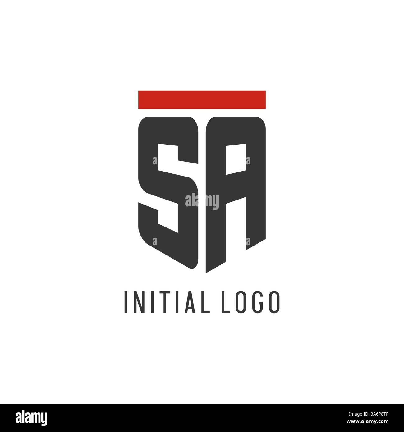 SA initial esport logo with simple shield design style vector graphic ...