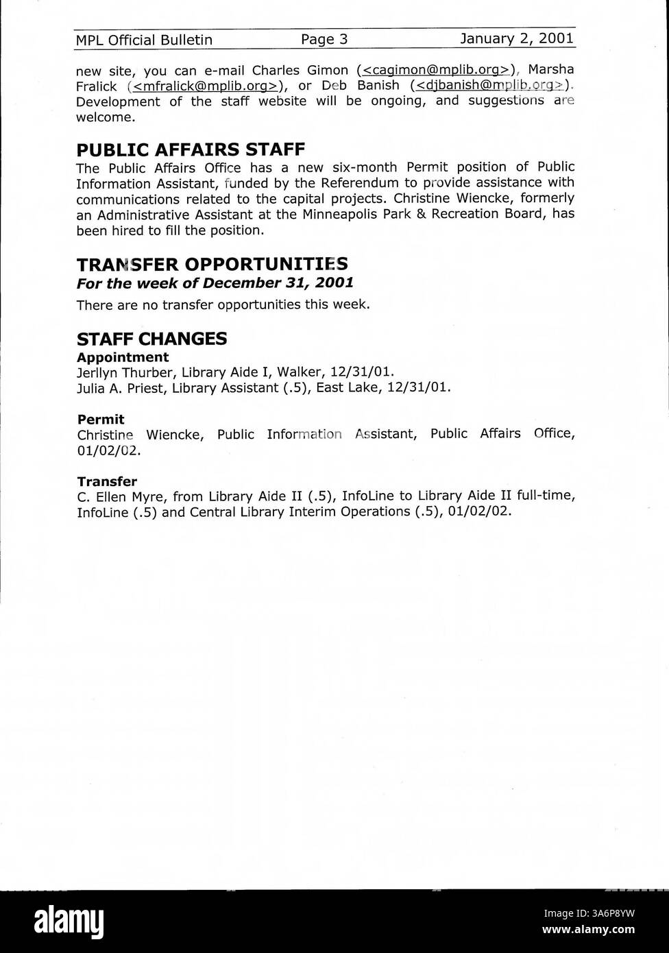 The Minneapolis Public Library's official bulletin for employees in ...