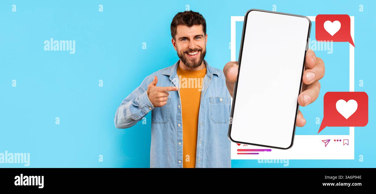 Influencer showcasing smartphone for social media engagement and ...