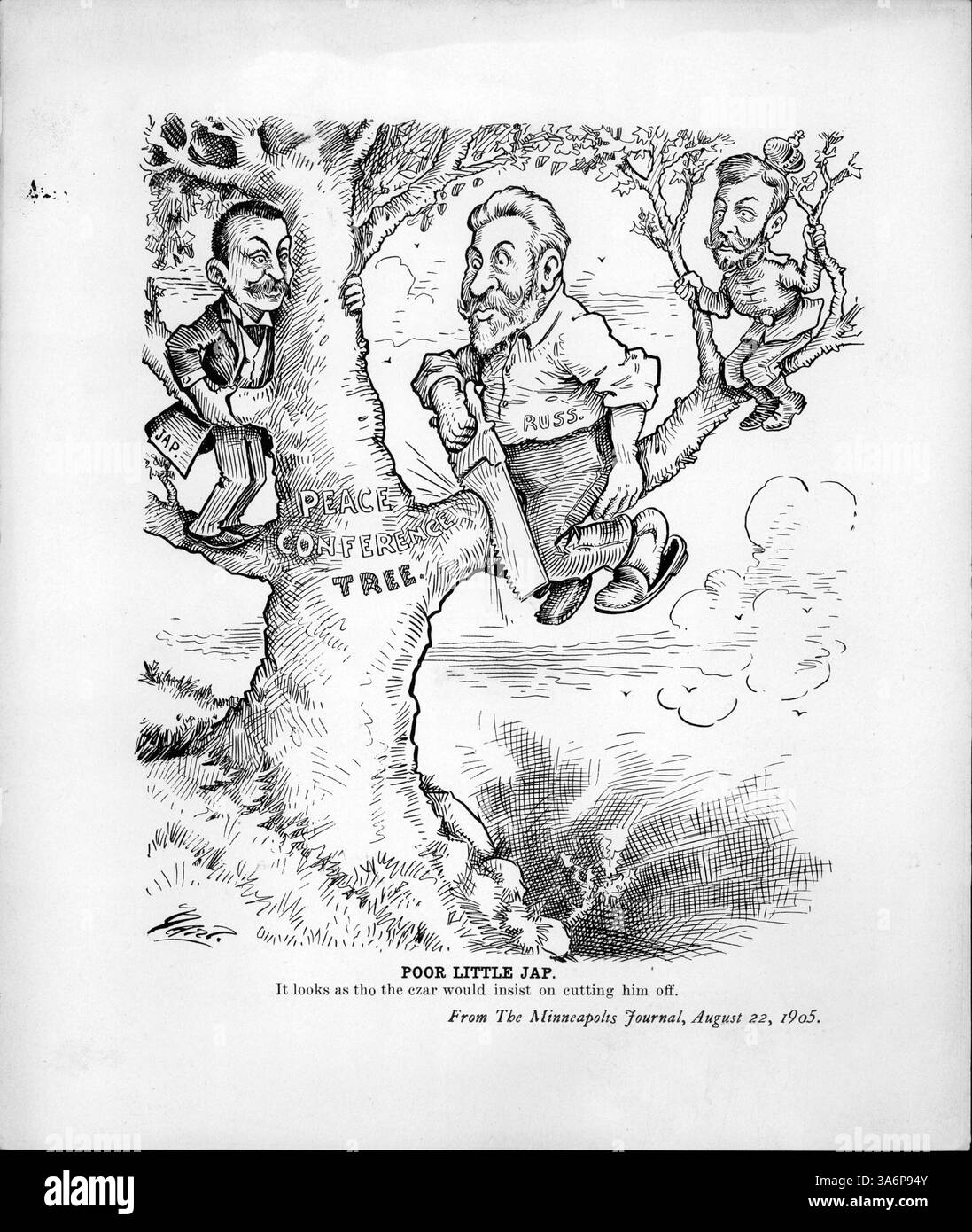 This political cartoon titled 'Poor Little Jap' illustrates a scene ...