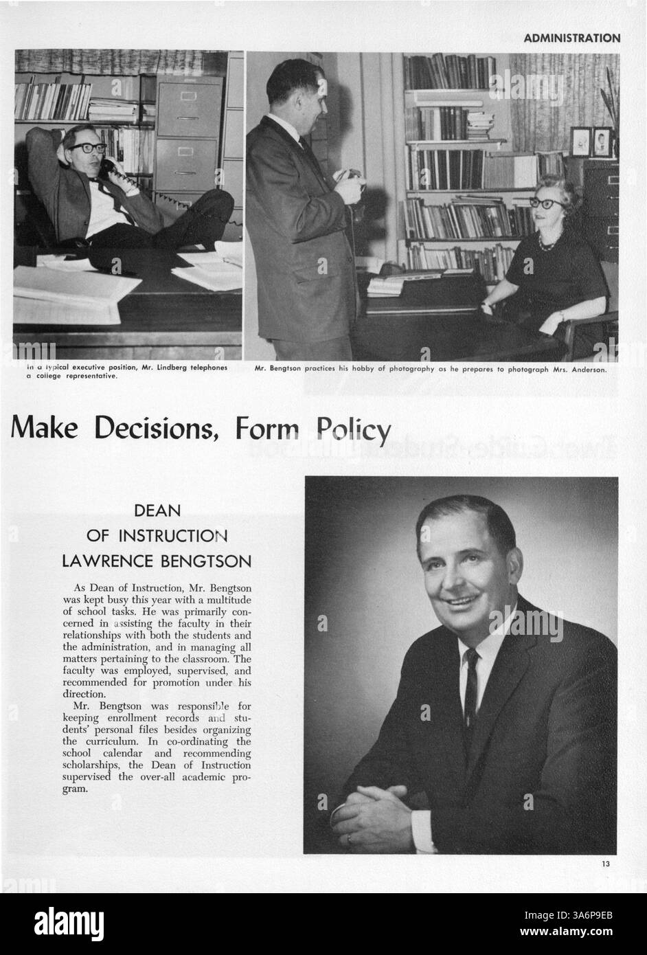 The 1964 Antler yearbook from Minnehaha Academy highlights key student ...