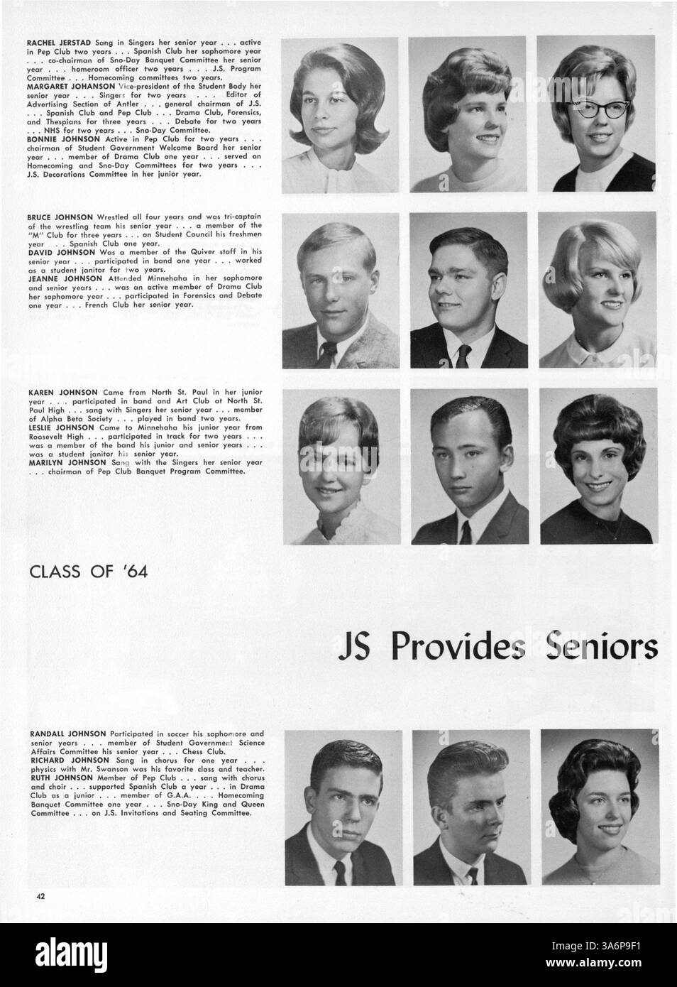The 1964 Antler yearbook from Minnehaha Academy highlights the 1963 ...