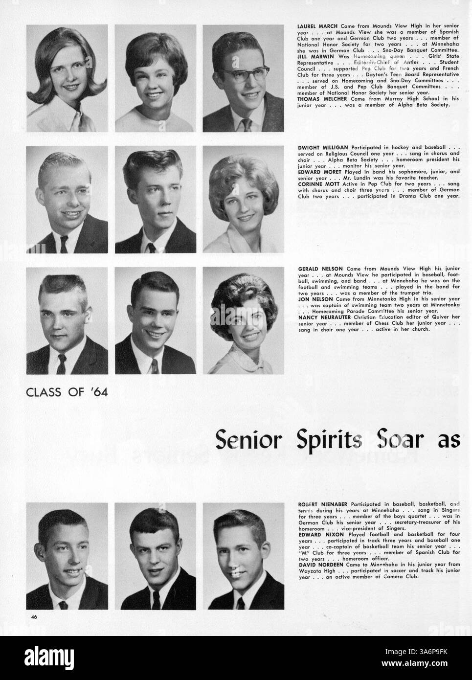 The 1964 Antler yearbook from Minnehaha Academy features highlights ...