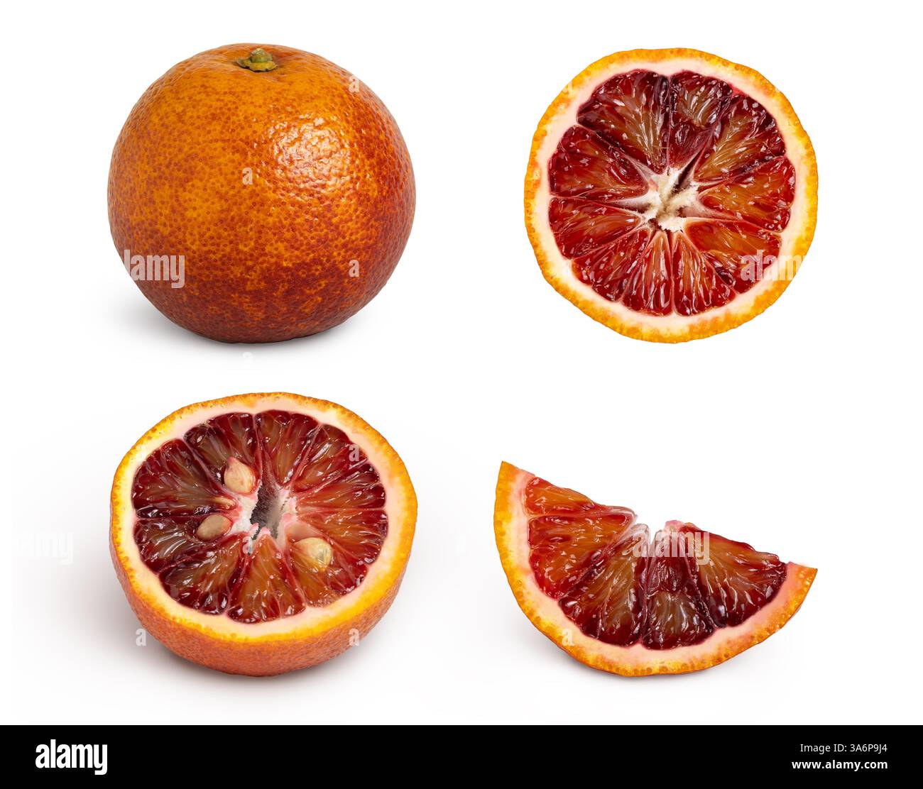 Blood red oranges collection isolated with shadow Stock Photo - Alamy