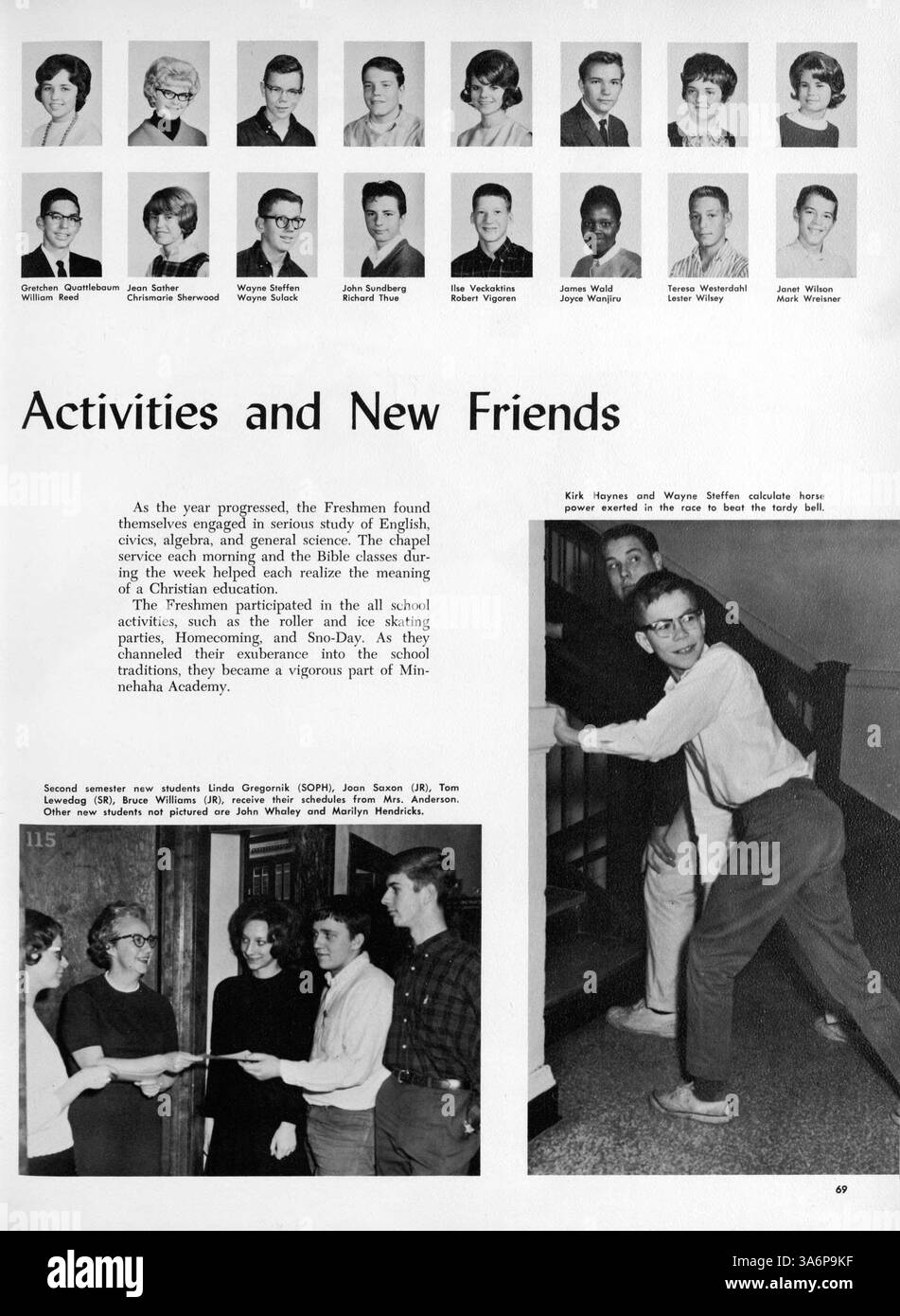 The 1964 Antler yearbook from Minnehaha Academy showcases the ...