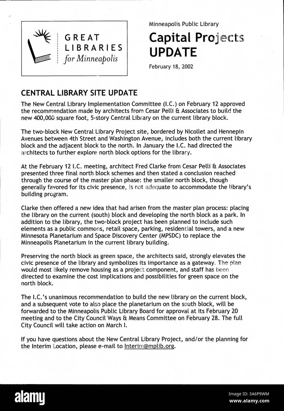 Issued weekly in 2002, this bulletin kept Minneapolis Public Library ...