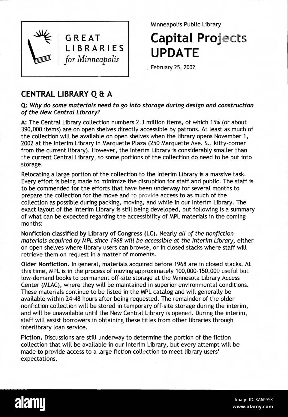 The 2002 weekly bulletin for Minneapolis Public Library employees ...