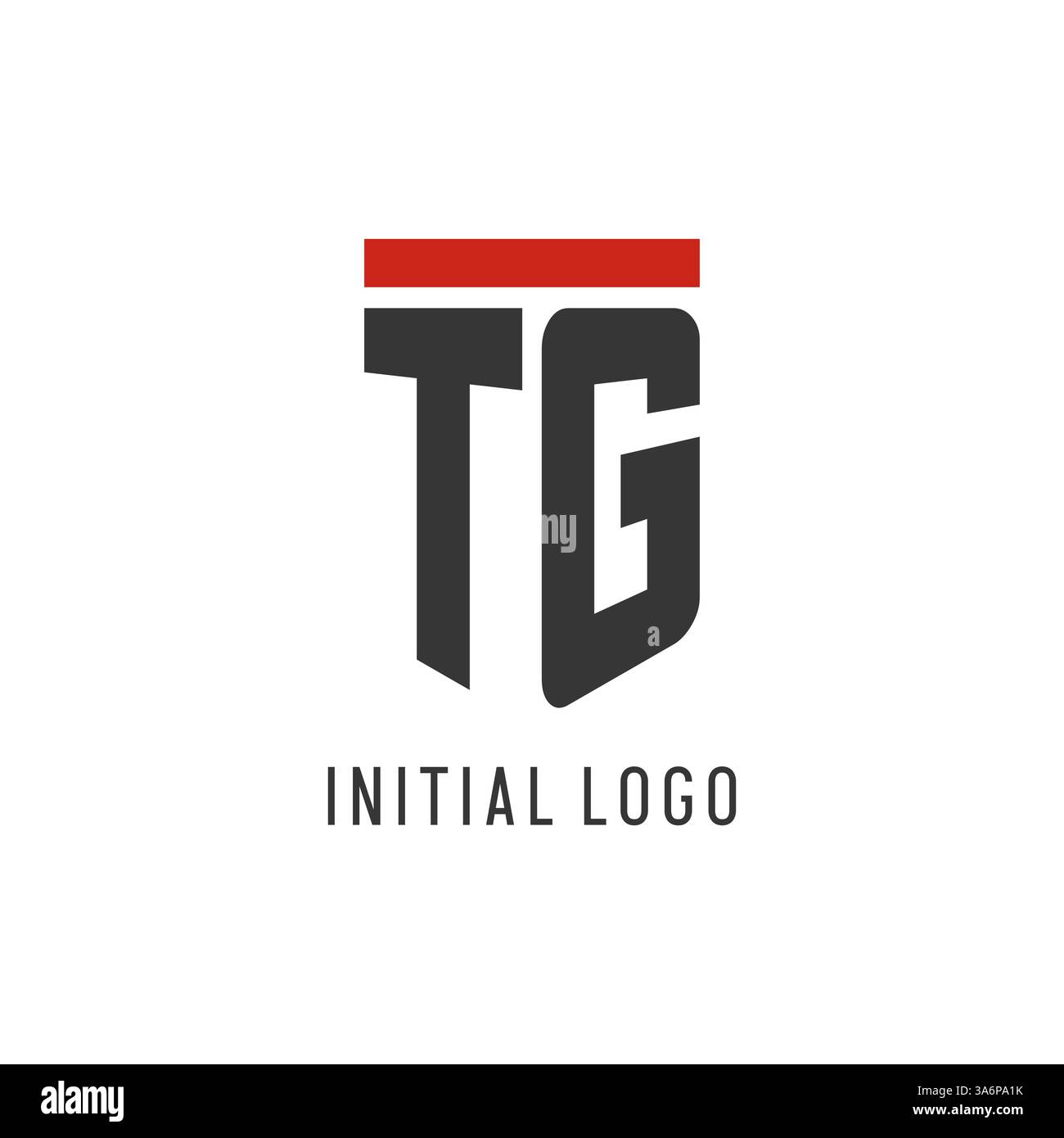 TG initial esport logo with simple shield design style vector graphic ...