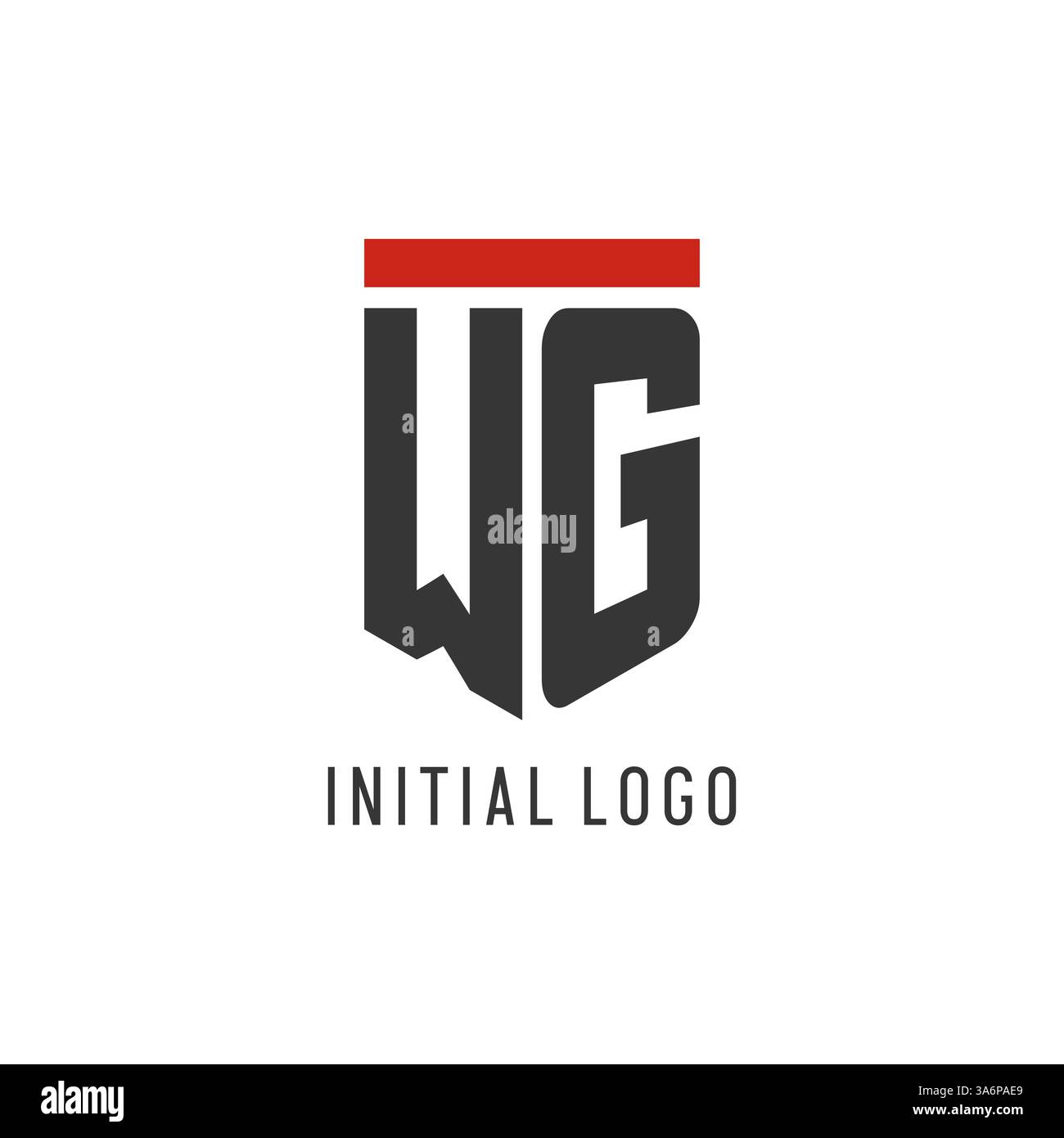 WG initial esport logo with simple shield design style vector graphic Stock Vector Image & Art ...