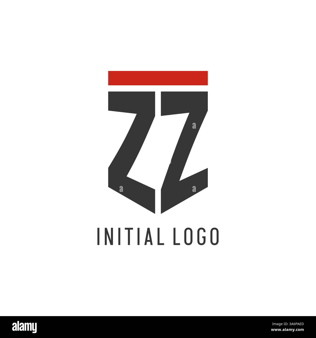 ZZ initial esport logo with simple shield design style vector graphic Stock Vector Image & Art ...