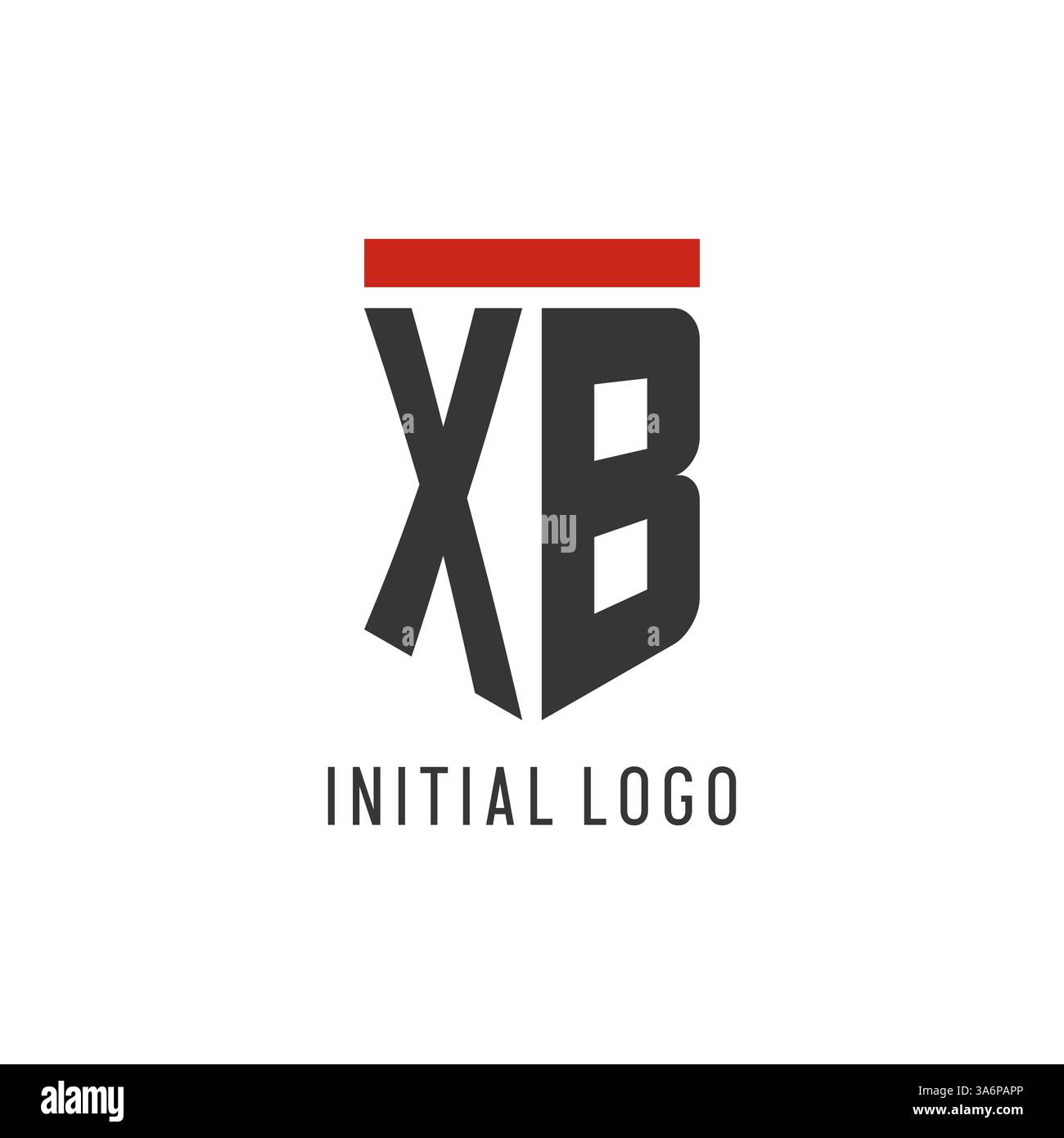 XB initial esport logo with simple shield design style vector graphic ...