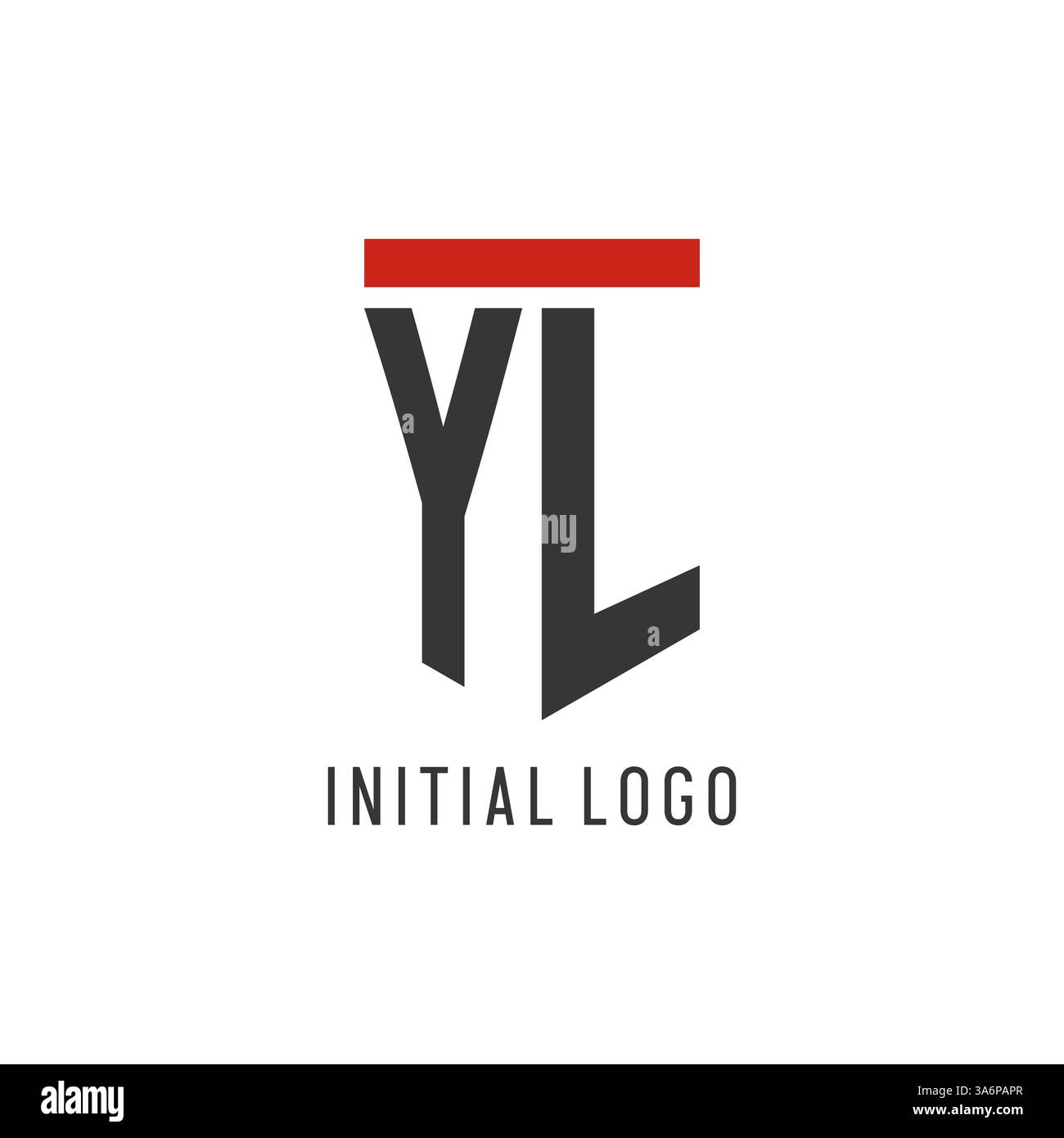 YL initial esport logo with simple shield design style vector graphic ...