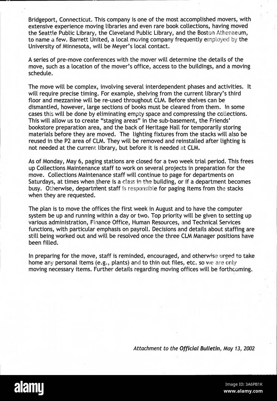 The 2002 weekly bulletin for Minneapolis Public Library employees kept ...