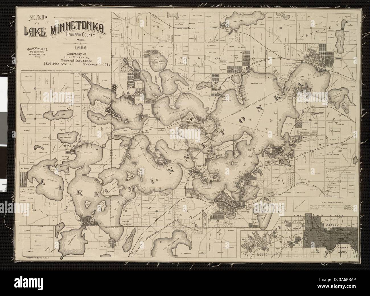 This map of Lake Minnetonka in Hennepin County shows the lake's depths ...