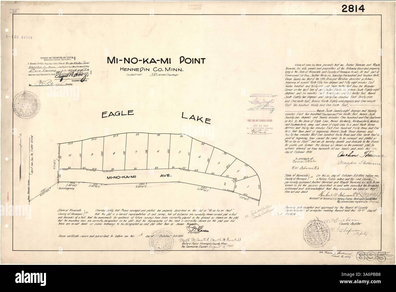 Mi no ka mi point is a scenic location in hennepin county hi-res stock ...