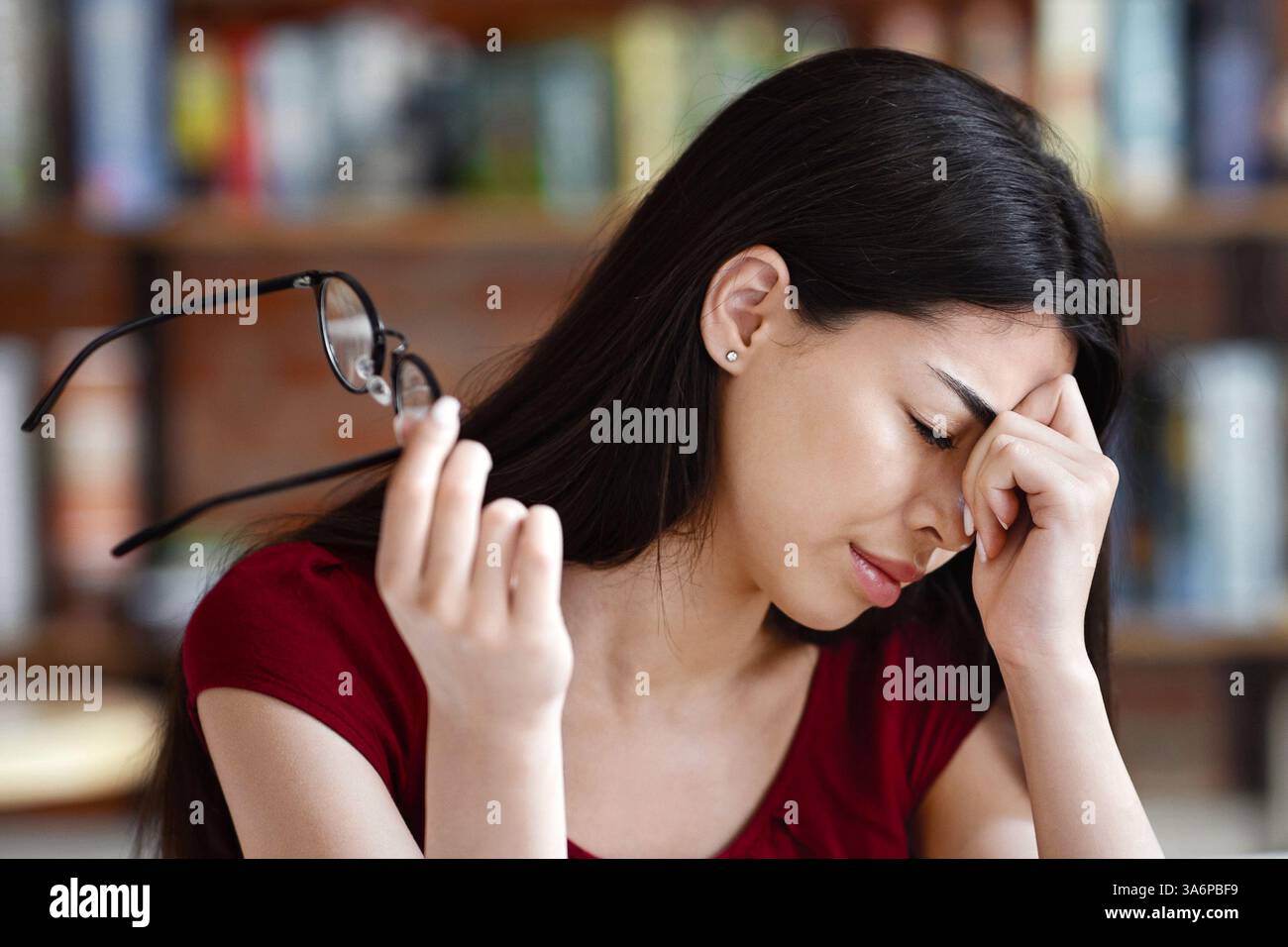 Eyes fatigue asian girl hi-res stock photography and images - Alamy