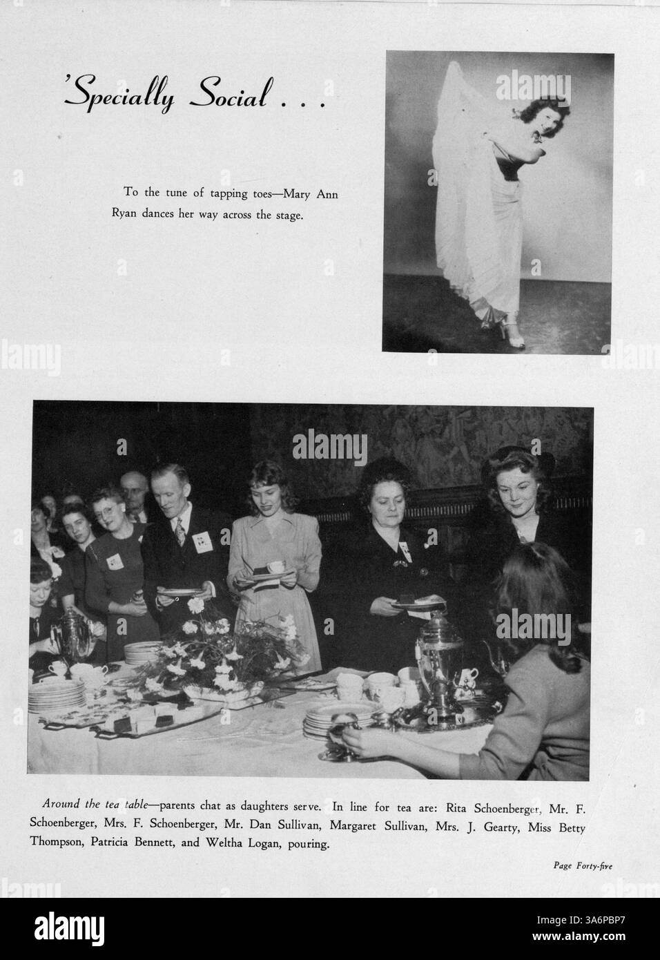 Yearbook from st margarets academy documents the schools activities hi-res stock photography and ...