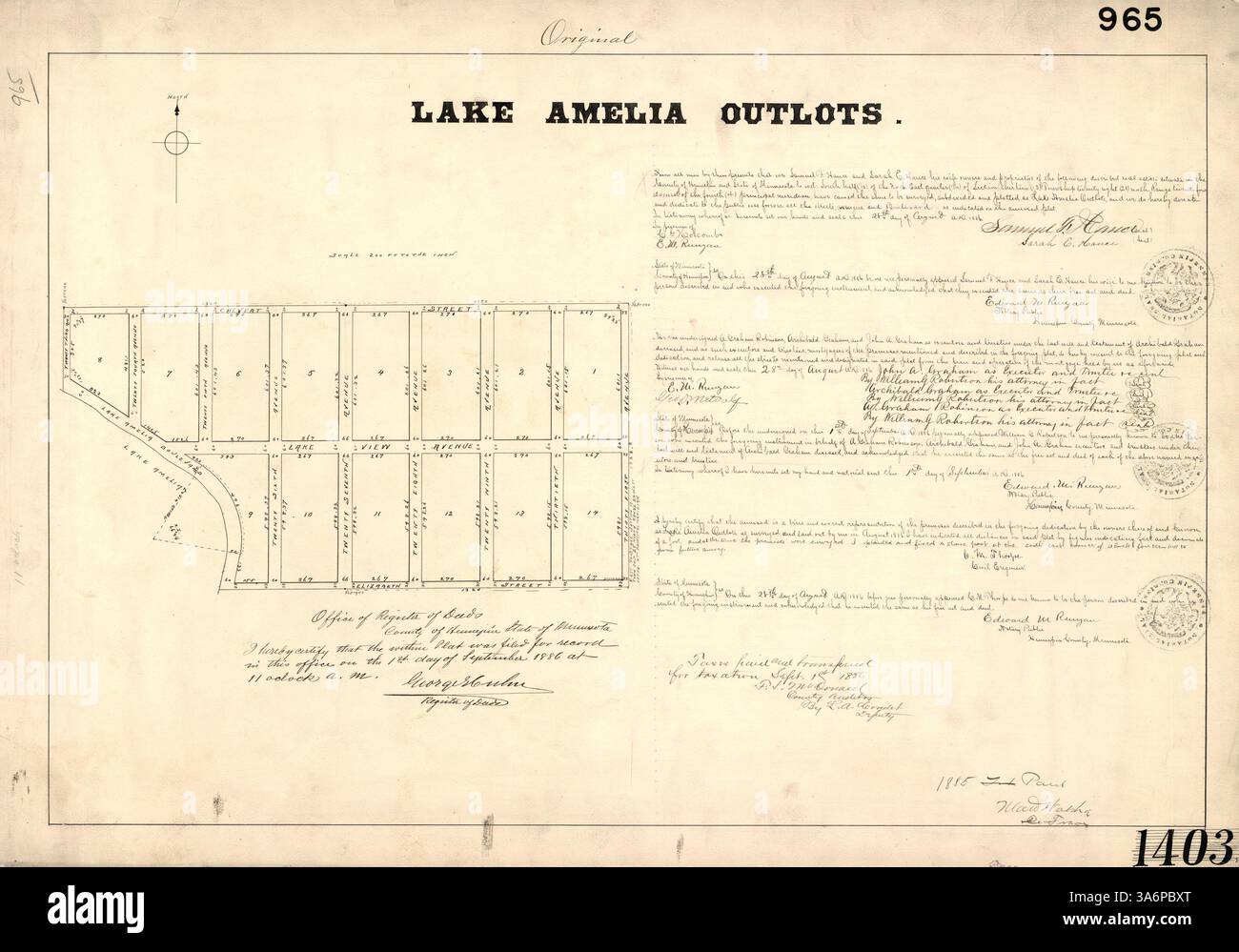 This image depicts the outlots surrounding Lake Amelia, offering ...
