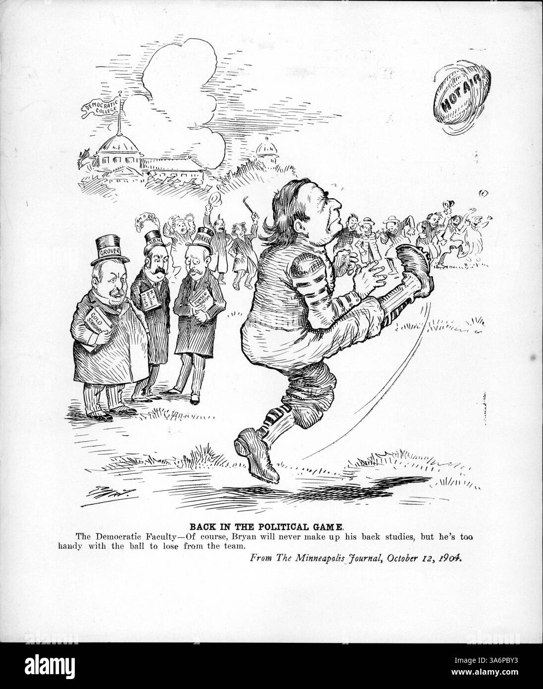 A political cartoon depicting Democratic leaders Grover Cleveland ...