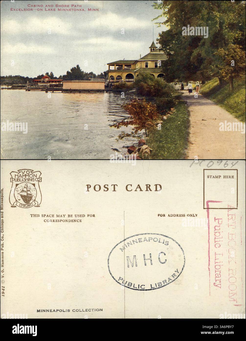 A scenic view of Casino and Shore Path in Excelsior, Minnesota, along ...