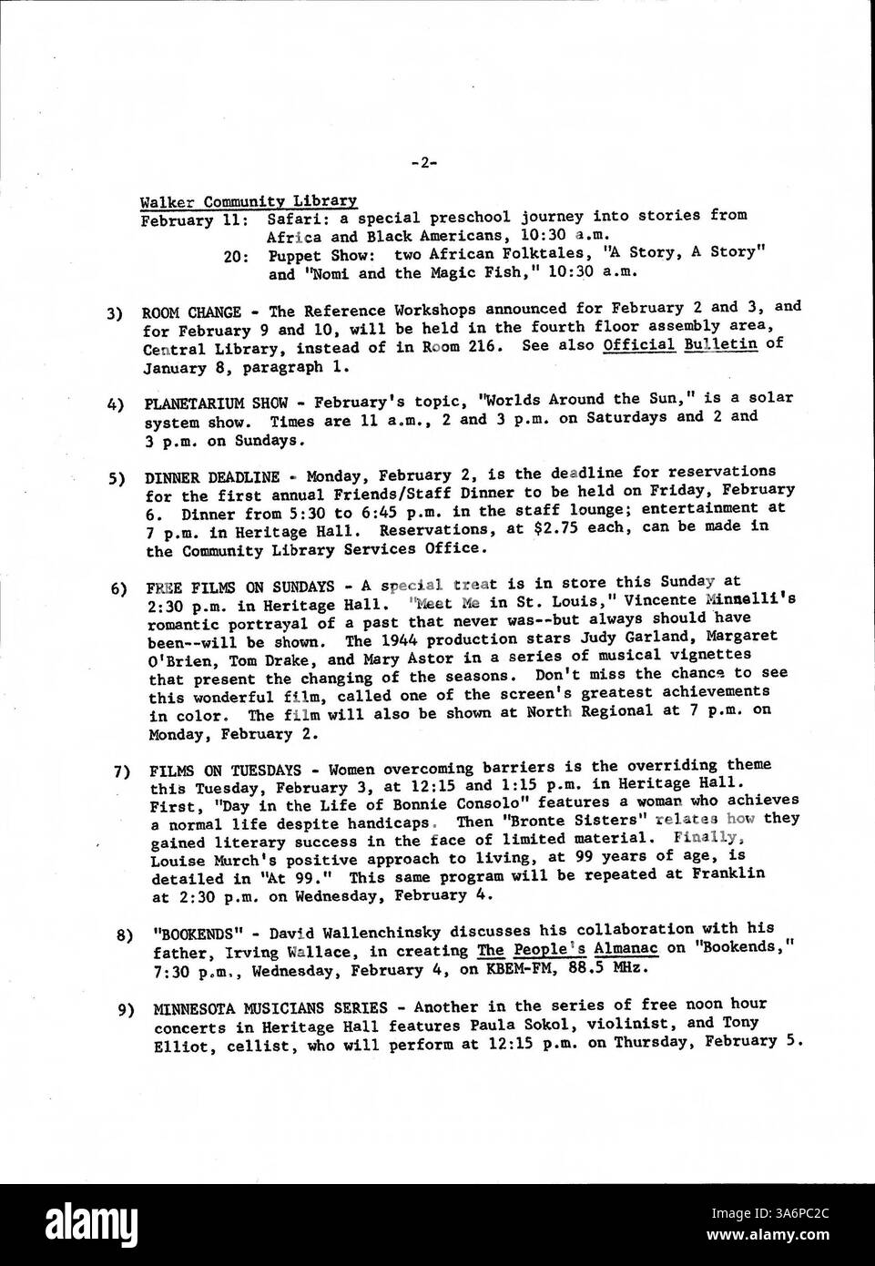 This is a weekly bulletin issued to employees of the Minneapolis Public ...