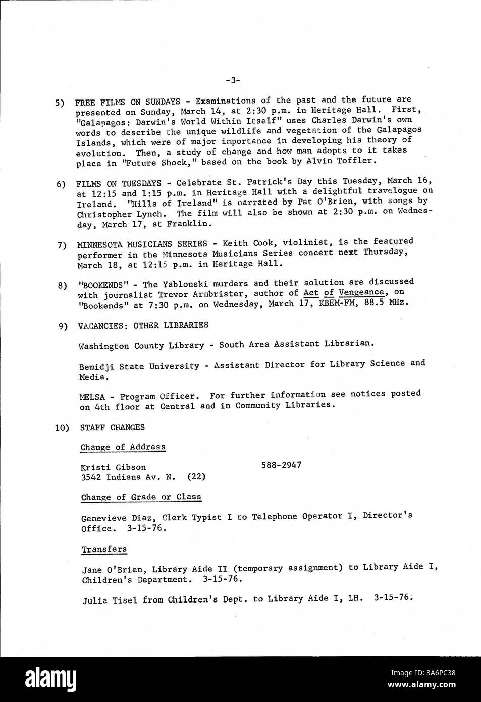The weekly minneapolis public library bulletin from 1976 serves hi-res ...