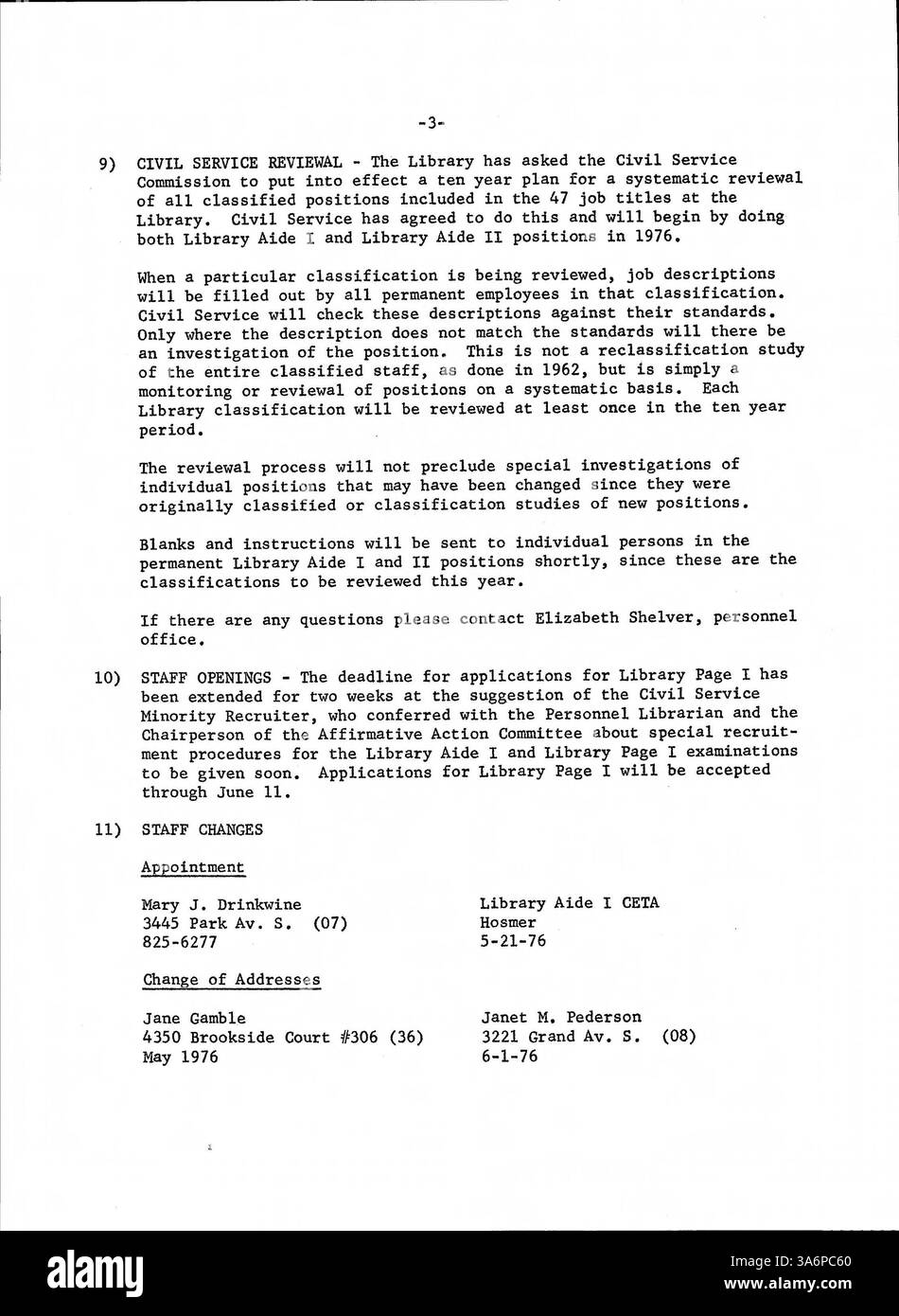 Issued in 1976, this official bulletin kept employees of the ...