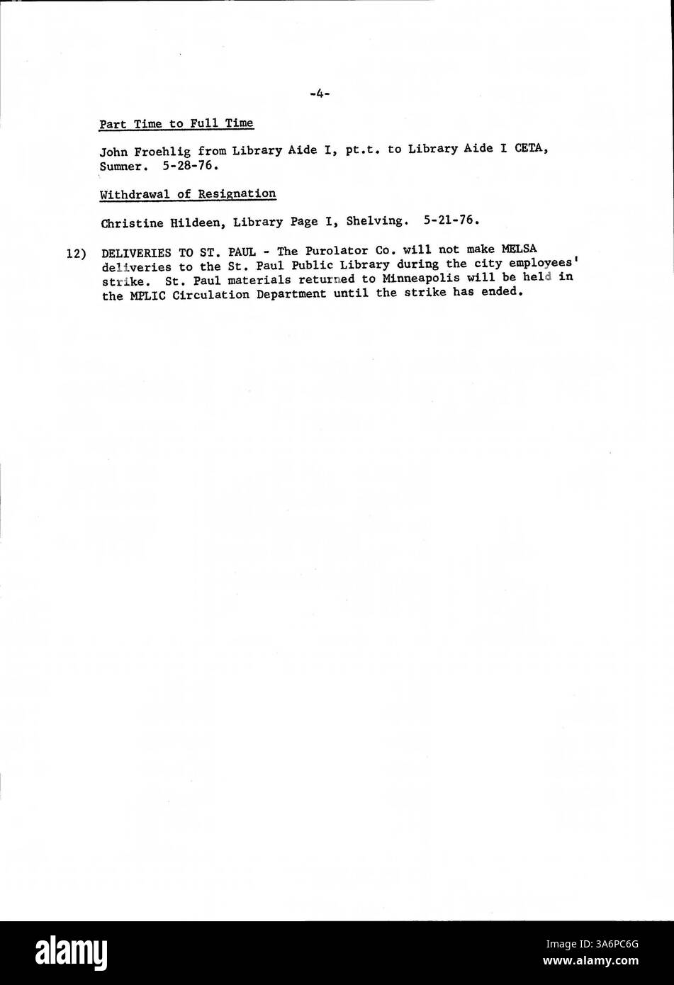 The Minneapolis Public Library's 1976 weekly bulletin delivered ...