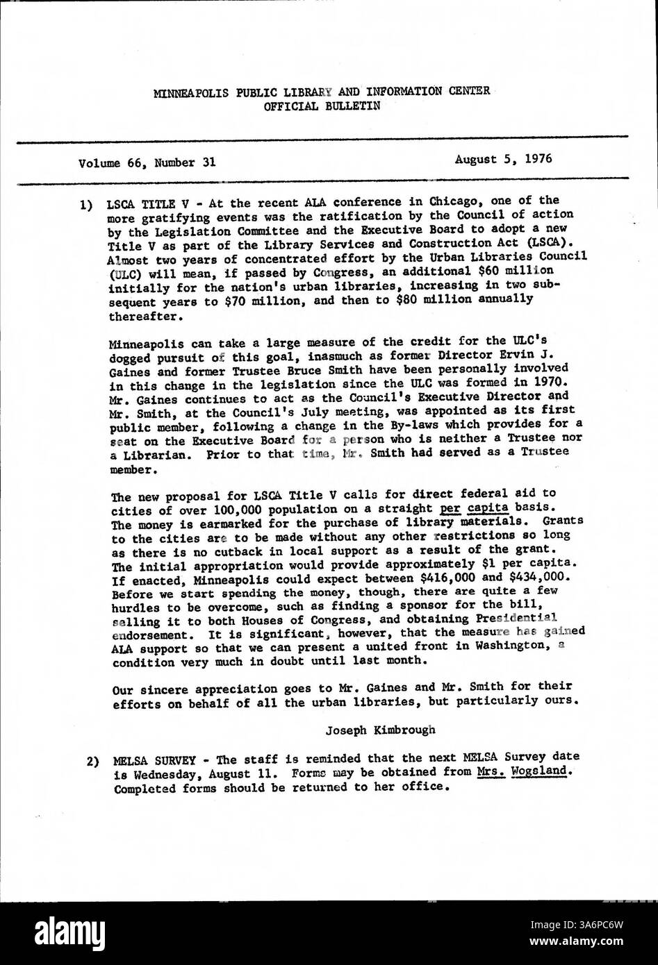 The 1976 bulletin for minneapolis public library employees provi hi-res ...