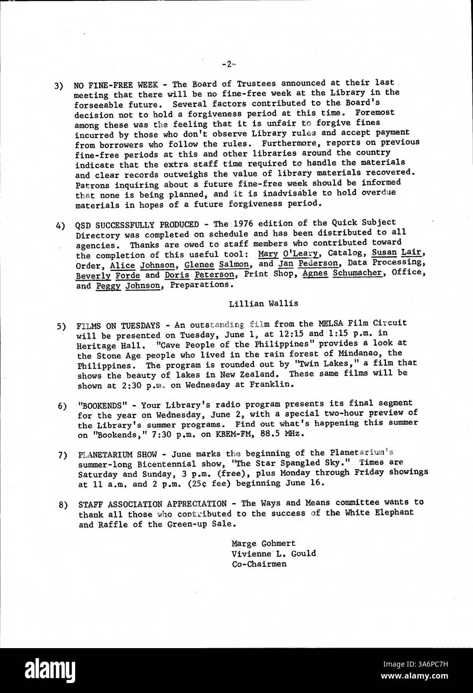 The 1976 weekly bulletin for Minneapolis Public Library employees ...