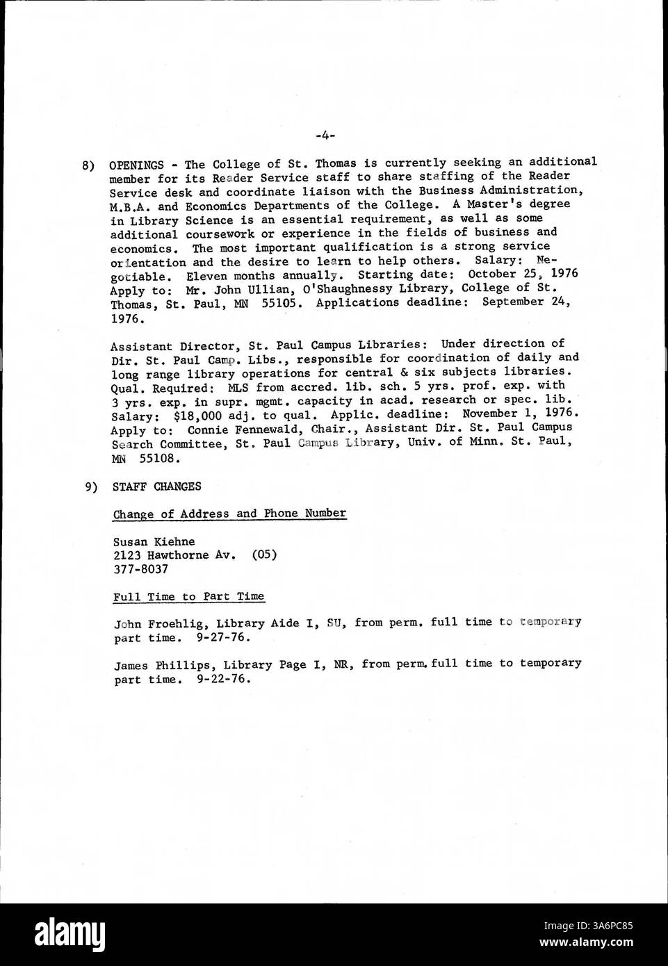 This weekly bulletin from 1976 provides Minneapolis Public Library ...