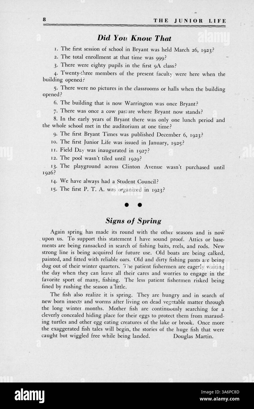 The 1933 Bryant Jr. High Yearbook documents the lives of students ...