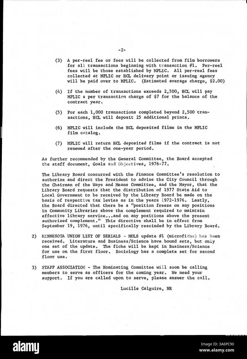 The 1976 minneapolis public library weekly bulletin contains staff ...