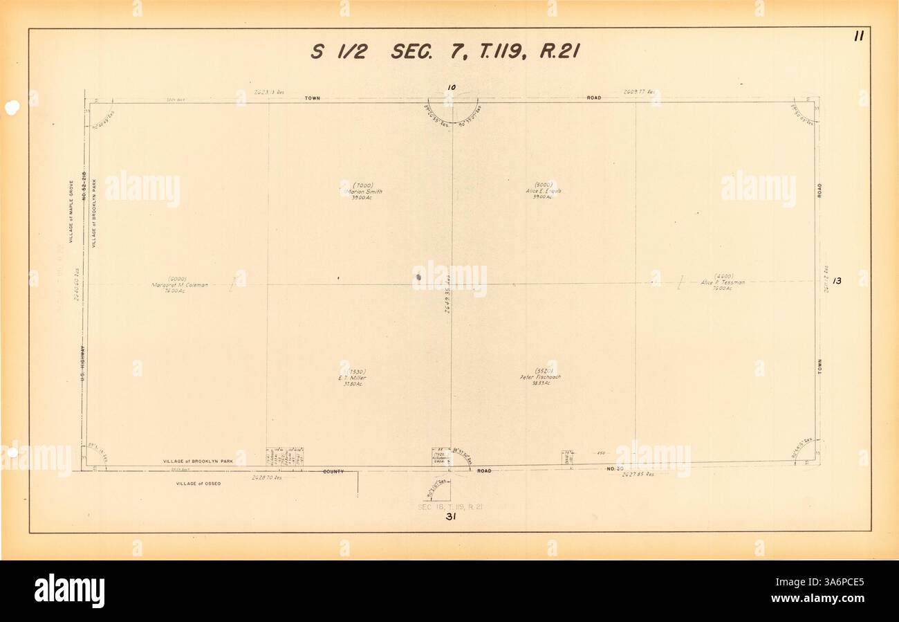 The atlas provides in depth maps of brooklyn center hi-res stock ...