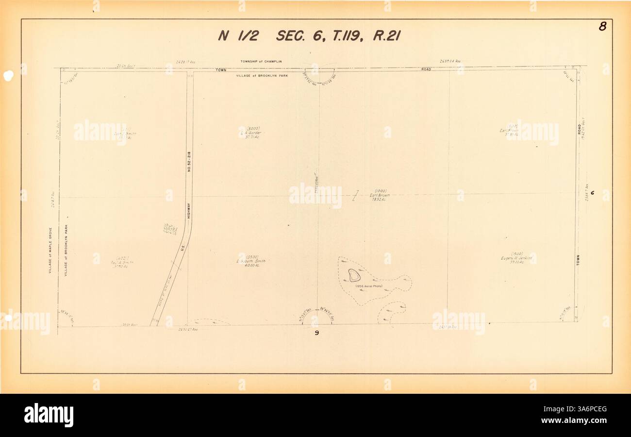 This atlas contains detailed maps of brooklyn center hi-res stock ...