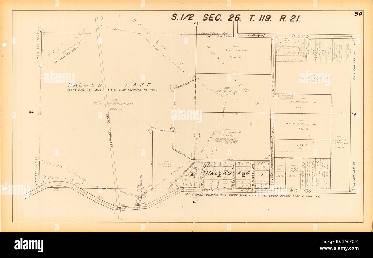 This atlas features maps of brooklyn center hi-res stock photography ...