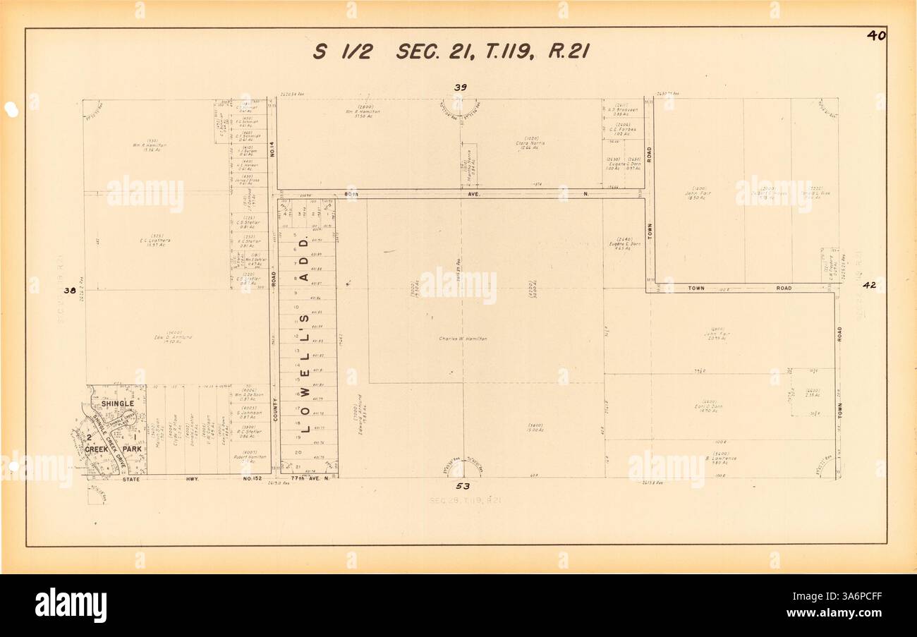 This atlas offers detailed maps of brooklyn center hi-res stock ...