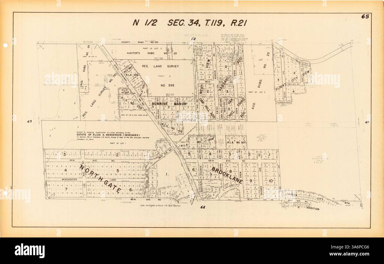 This atlas provides maps of brooklyn center hi-res stock photography ...