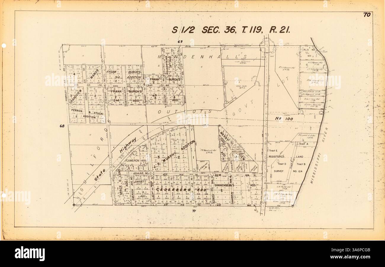 This set of maps of brooklyn center hi-res stock photography and images ...