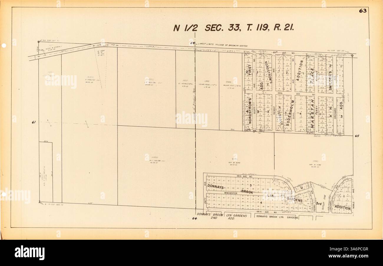 This atlas includes maps of the villages of Brooklyn Center, Brooklyn ...