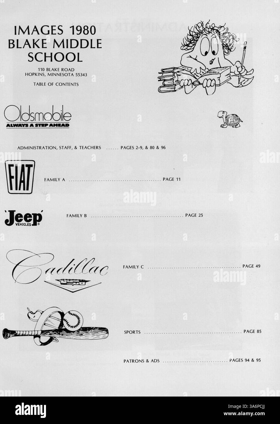 The 1980 Blake Middle School Yearbook presents photographs and stories ...