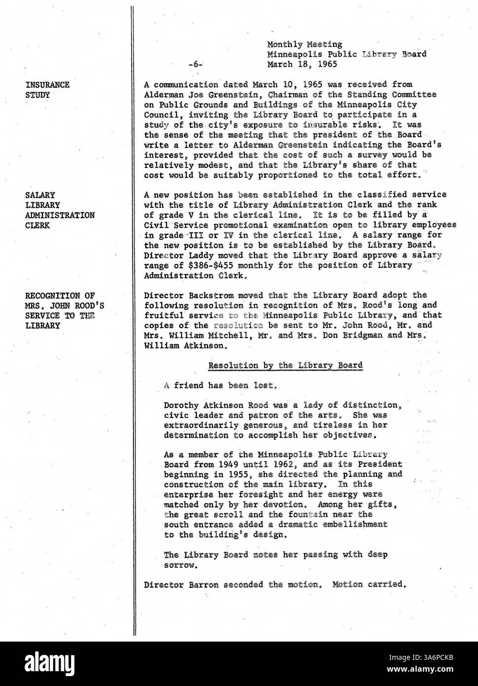 The 1965 meeting minutes of the Minneapolis Public Library Board of ...