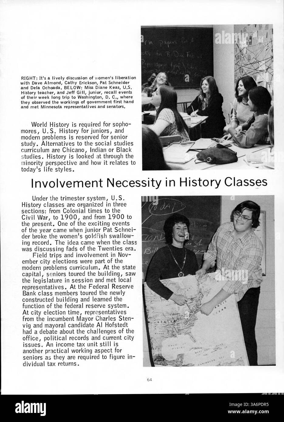 The 1974 South High Yearbook, Tiger, documents the school year’s ...