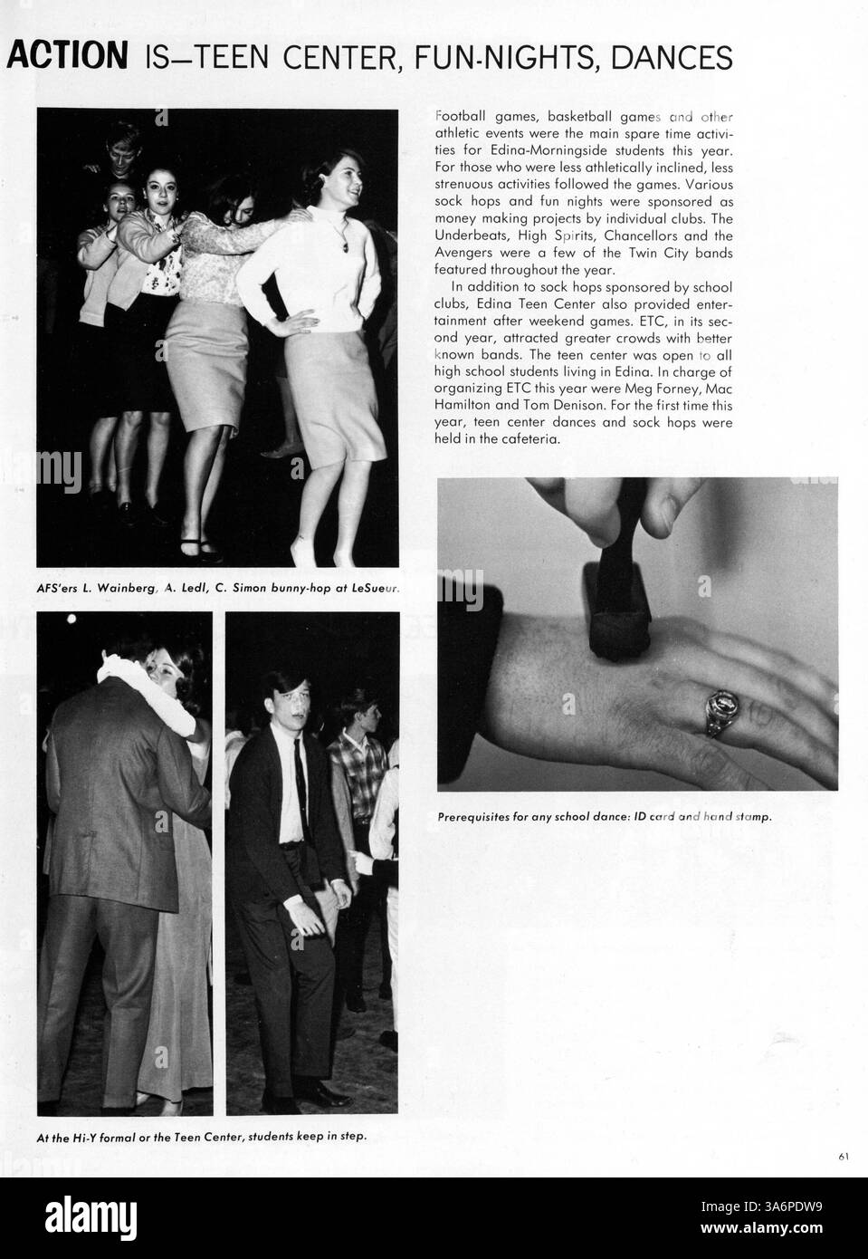 The 1966 Whigrean yearbook from Edina-Morningside High School features student portraits ...