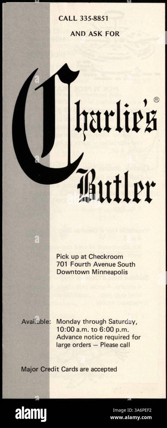 This 1978 tri fold menu from charlies cafe exceptionale in minn hi-res ...